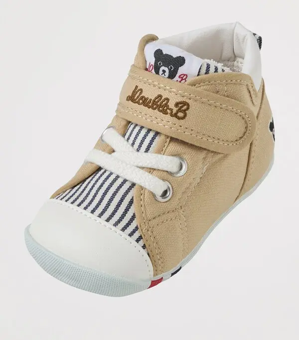 MIKI HOUSE Double B" Cotton Canvas Sneakers