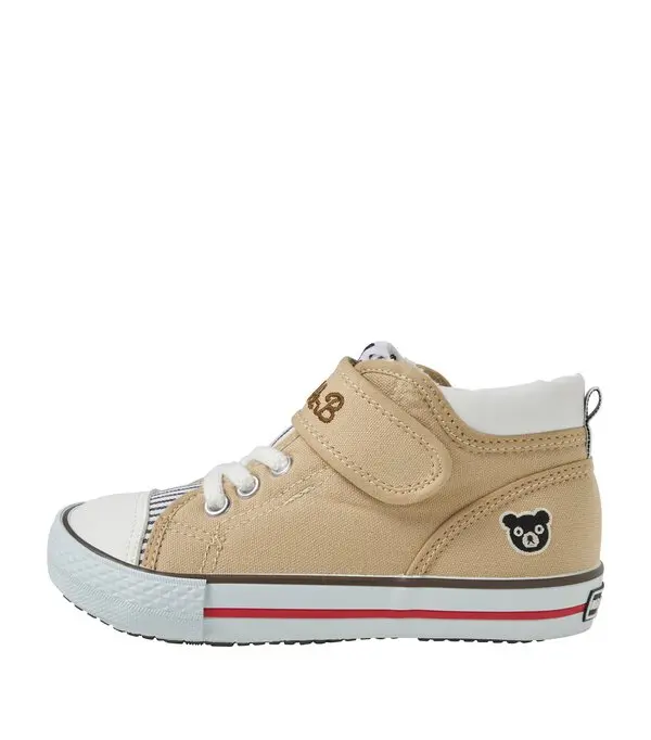 MIKI HOUSE Cotton Canvas Velcro Sneakers