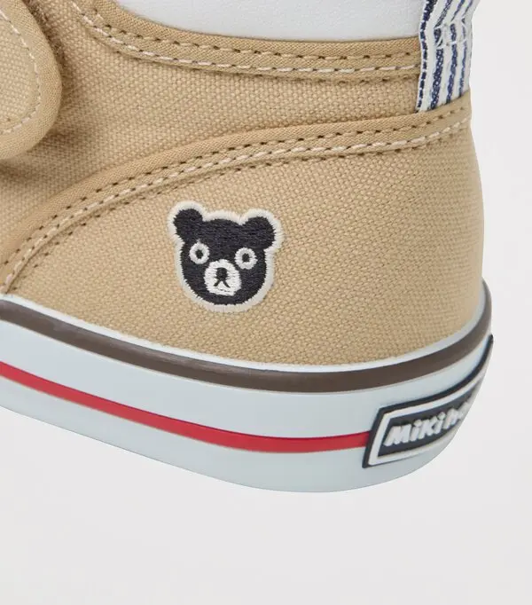 MIKI HOUSE Cotton Canvas Velcro Sneakers