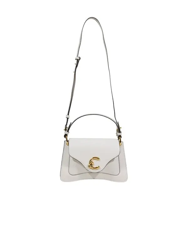 COCCINELLE Small Leather Tote Bag - White
