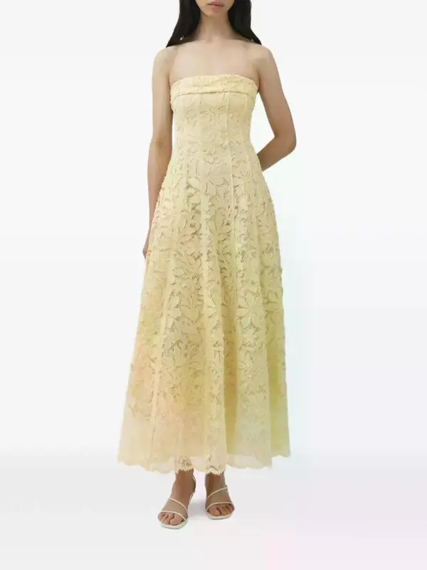 Simkhai Strapless Lace Overlay Dress