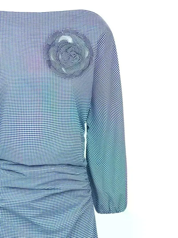 Bernadette Ezra Gingham-check Brooch Dress