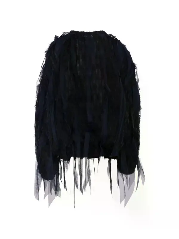 PAULINE DUJANCOURT Tulle-panelled Frayed Jacket