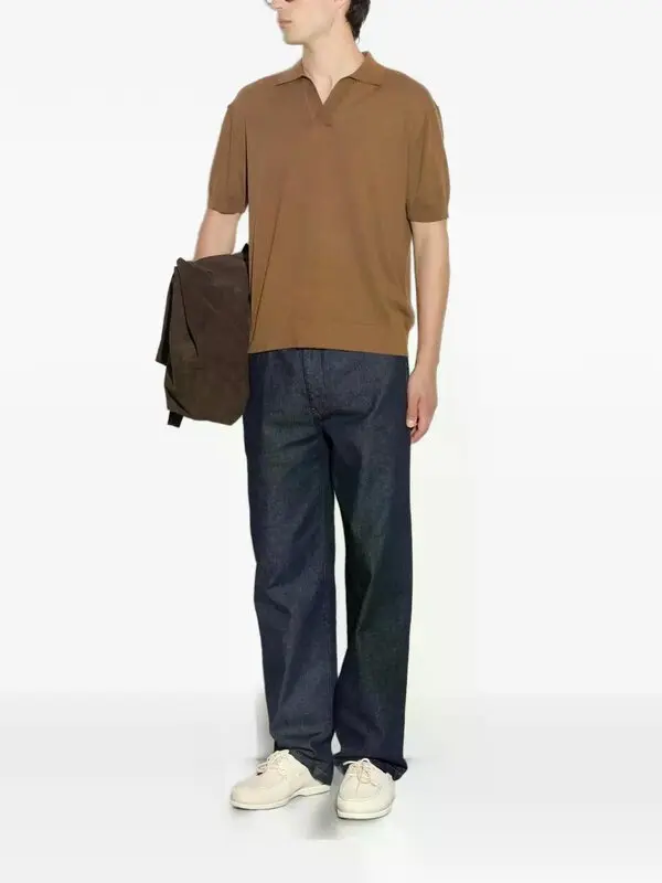 PAOLO PECORA Open-collar Loose-fit T-shirt