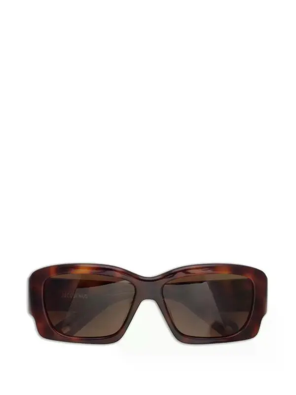 Jacquemus Croisiere Rectangular Sunglasses - Brown