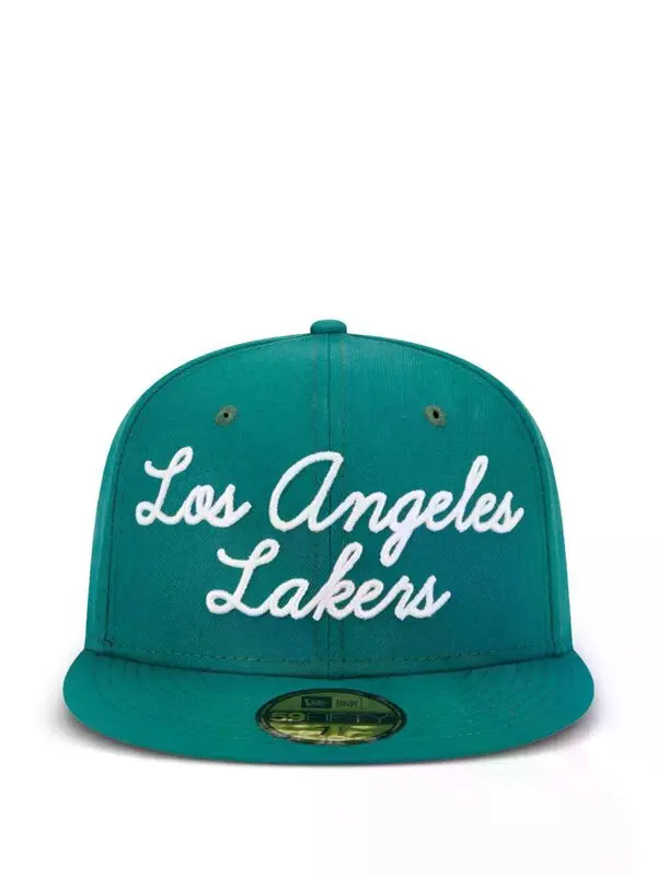 New Era Los Angeles Lakers Script Fitted Cap - Green