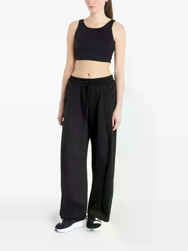 Adidas Paneled Track Pants With Drawstring Waist