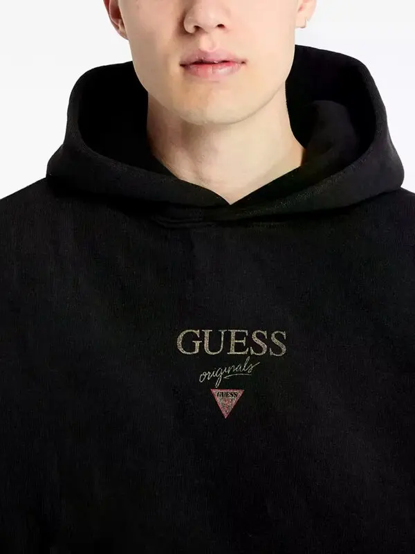 Guess Logo Embroidered Hoodie