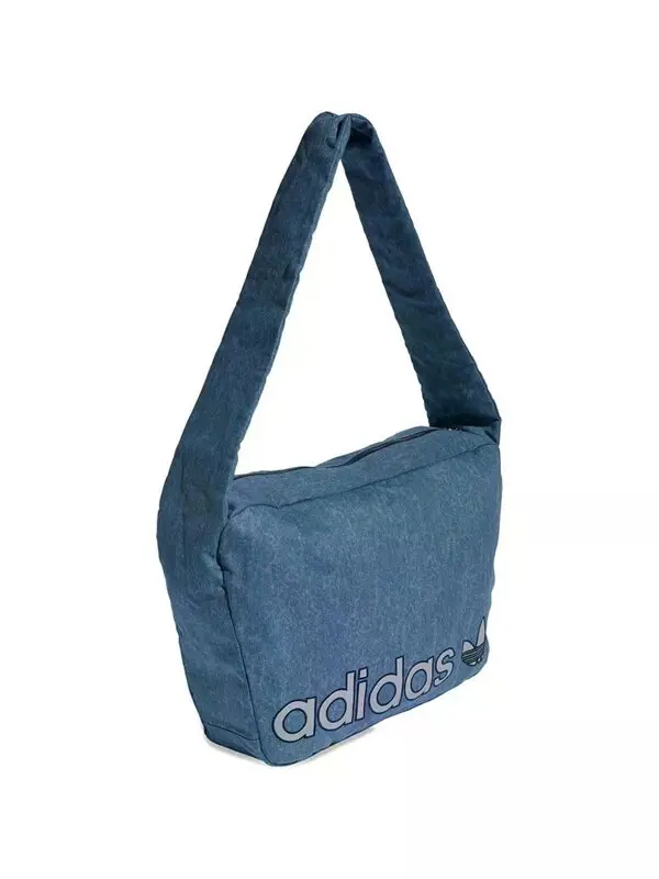 Adidas Washed Effect Logo-print Shoulder Bag