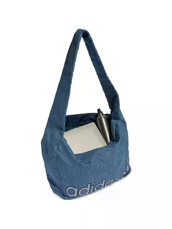Adidas Washed Effect Logo-print Shoulder Bag