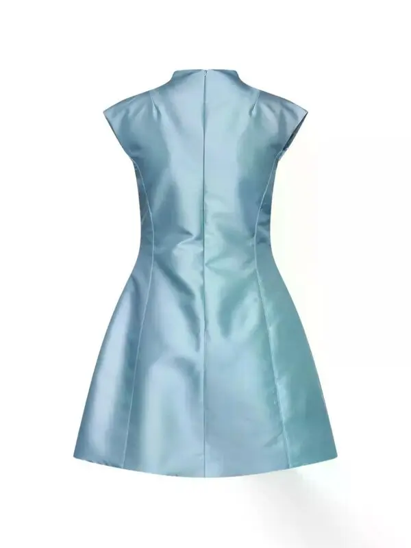 BLANCA VITA V-neck Flared Dress - Blue