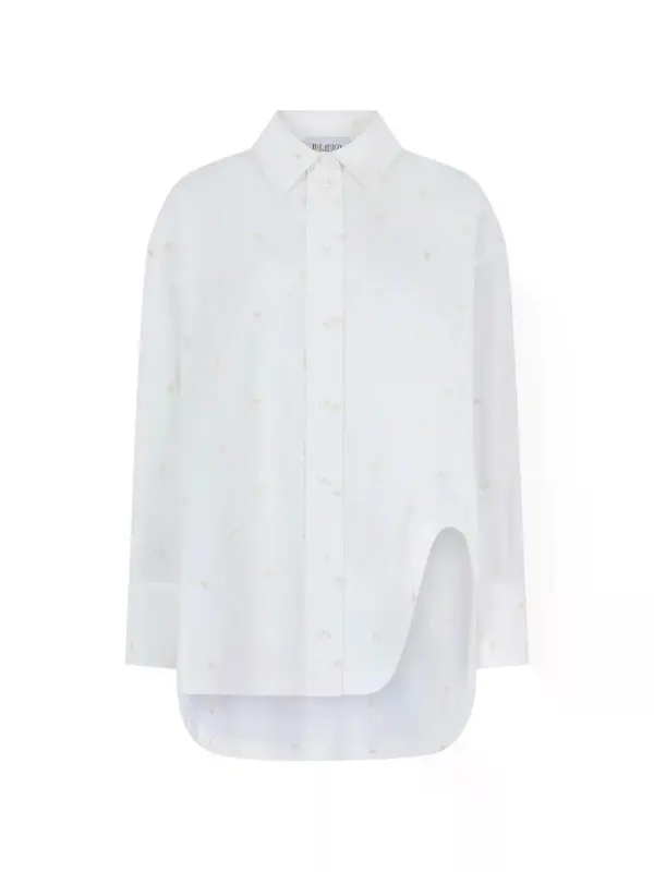 Attico Embroidered Asymmetric Hem Shirt