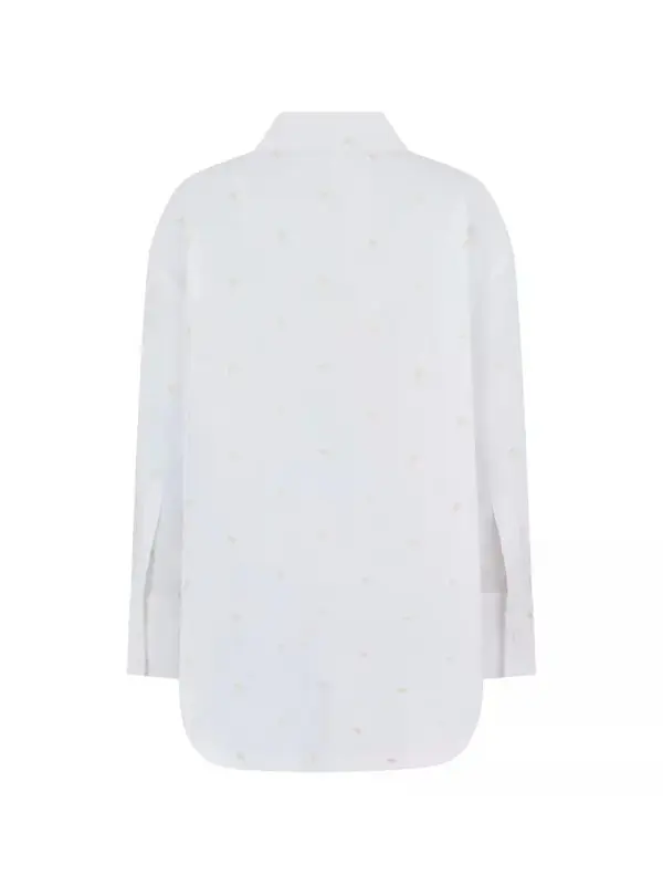 Attico Embroidered Asymmetric Hem Shirt