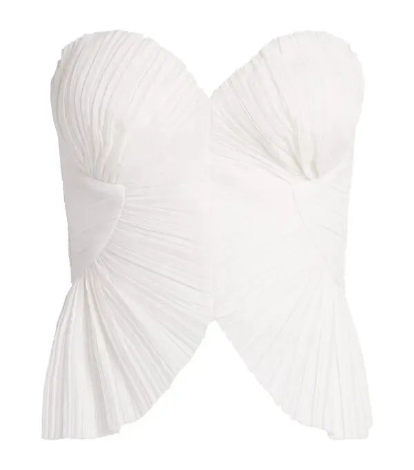 Cult Gaia Pleated Jace Corset Top