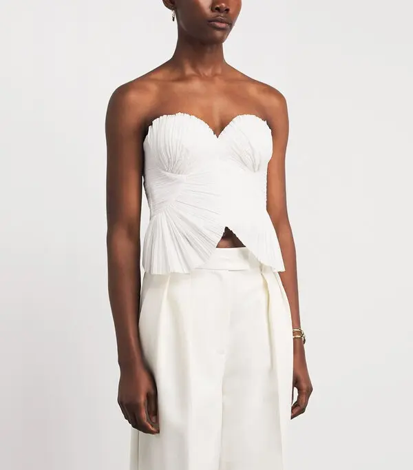 Cult Gaia Pleated Jace Corset Top