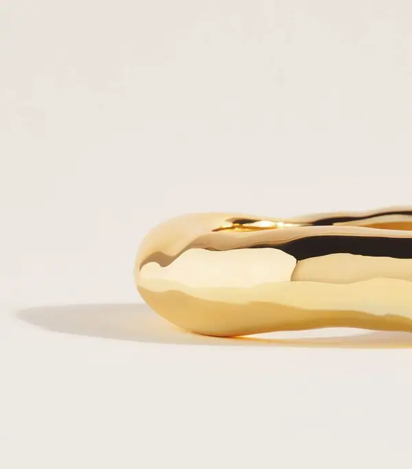 Alexis Bittar Plated Molten Wide Bangle