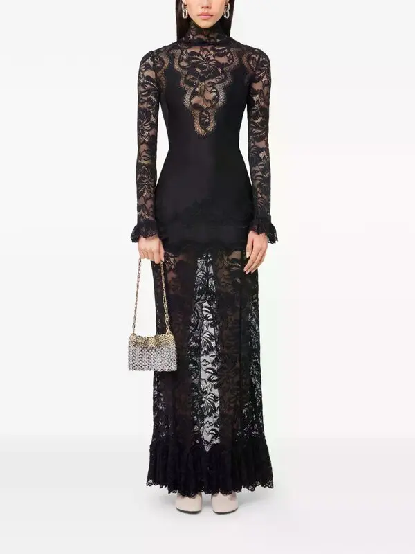 Rabanne Lace-panelled Maxi Dress