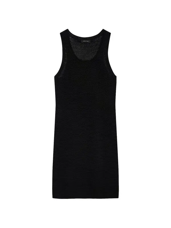 ANINE BING Arie Open-knit Dress - Black