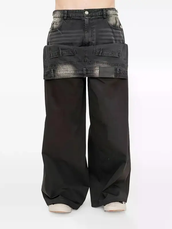 JUUN.J Layered Detail Wide-leg Trousers