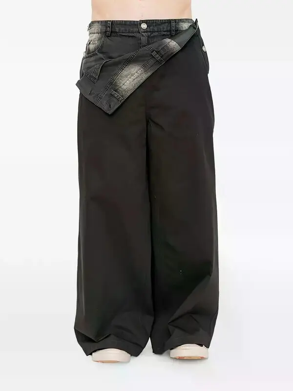JUUN.J Layered Detail Wide-leg Trousers