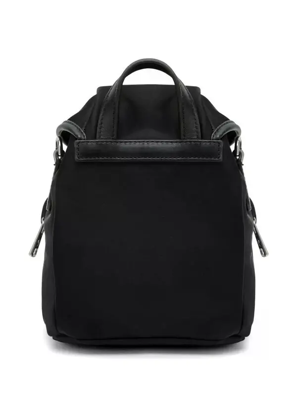 Moncler Mini Backpack With Logo Plaque Buckle - Black