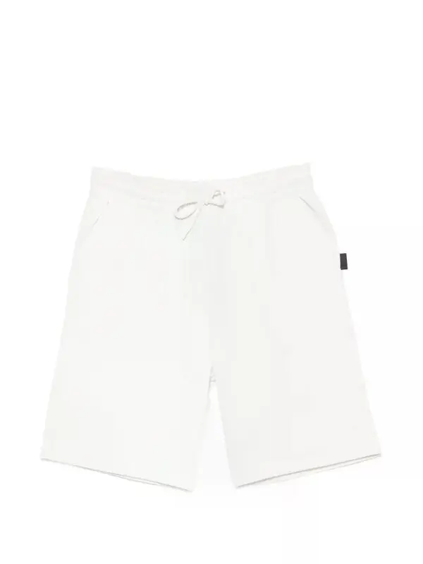 OUTHERE Drawstring Logo-patch Shorts - White