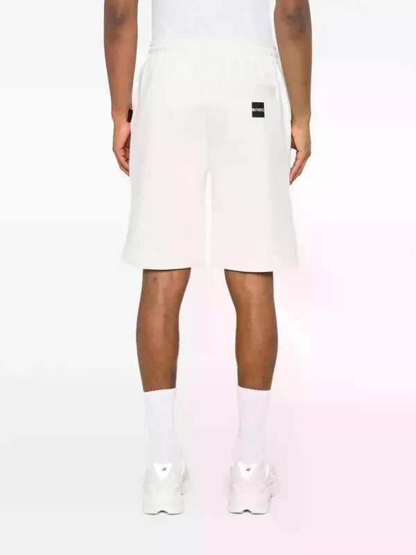 OUTHERE Drawstring Logo-patch Shorts - White