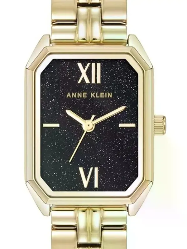 Anne Klein Octagonal Watch With Gold-tone Link Bracelet