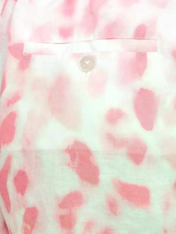 120% Lino Leopard Print Linen Shorts