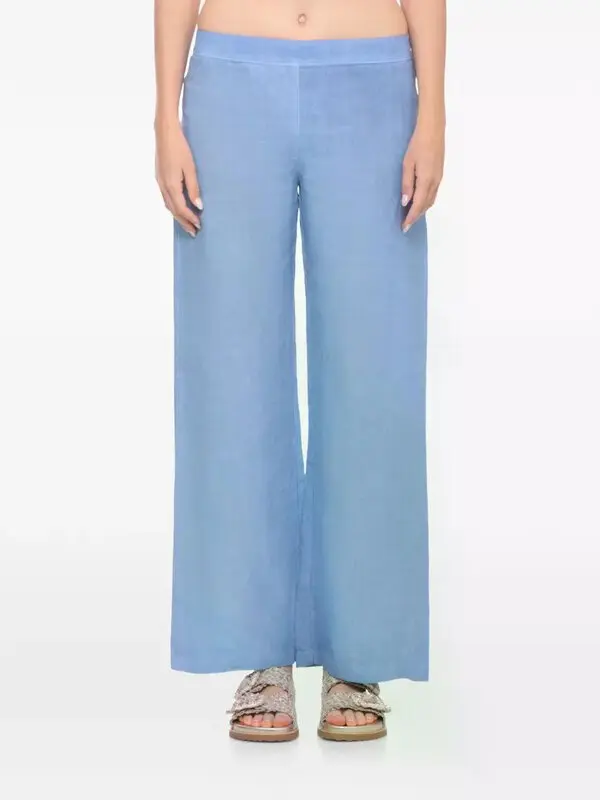 120% Lino Wide-leg Linen Trousers