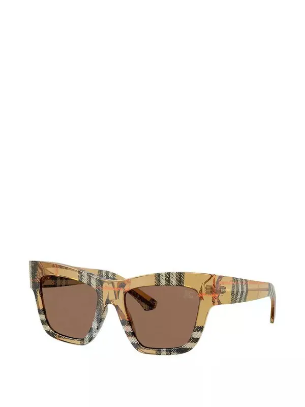 Burberry Check-pattern Square-frame Sunglasses