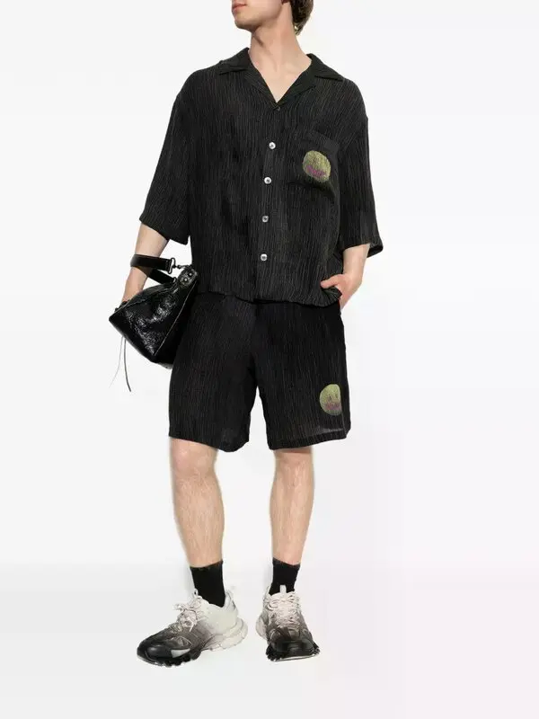 MISBHV Smile Crinkled-finish Shirt