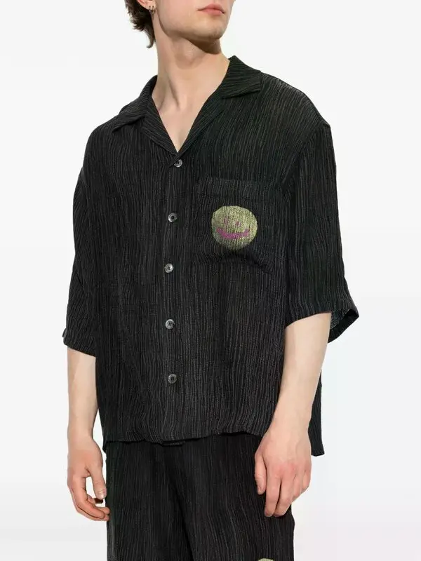 MISBHV Smile Crinkled-finish Shirt