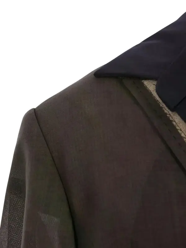 Sacai Double-breasted Pleated Jacket