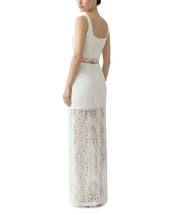 NIGHTCAP High Slit Lace Maxi Skirt