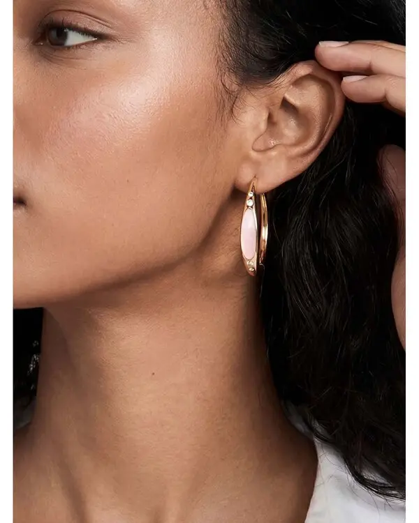 Ettika Gemstone Hoop Earrings
