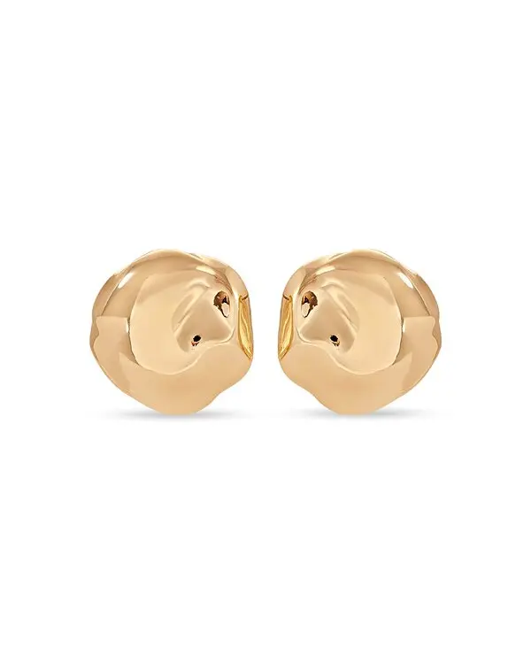 Ettika Molten Button Stud Earrings - Gold