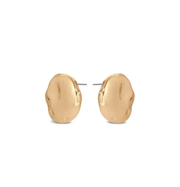 Ettika Molten Button Stud Earrings