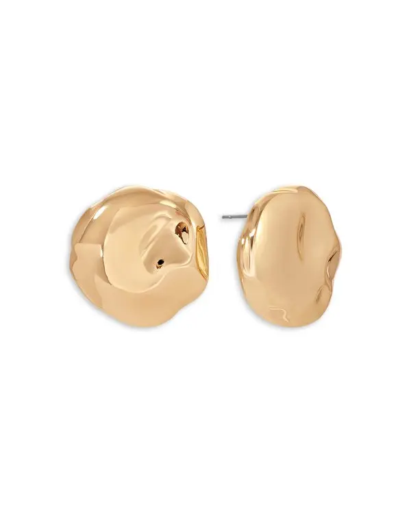 Ettika Molten Button Stud Earrings