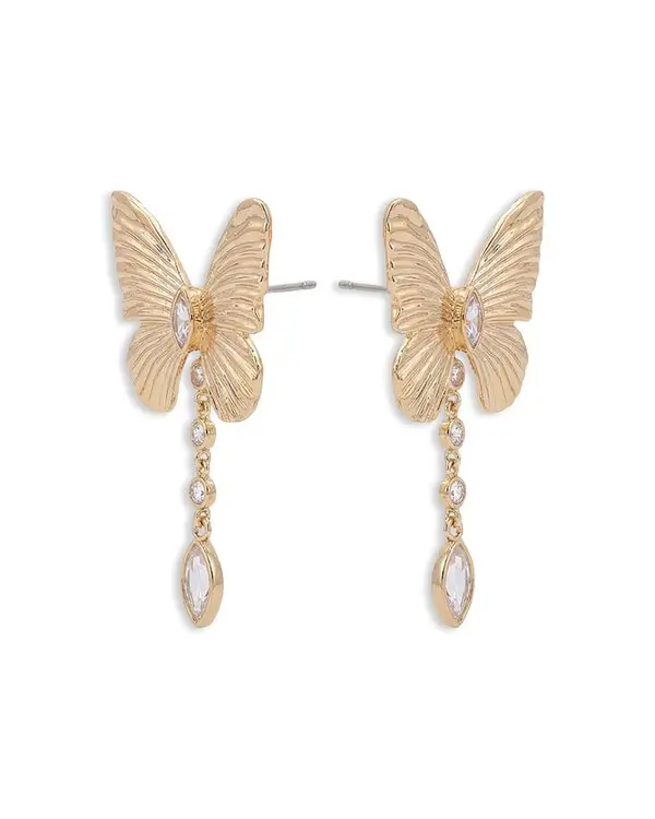 Ettika Cubic Zirconia Butterfly Drop Earrings