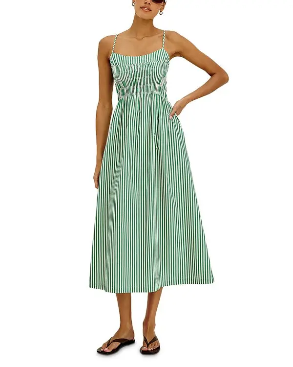 Rails Primrose Midi Dress - Emerald Stripe