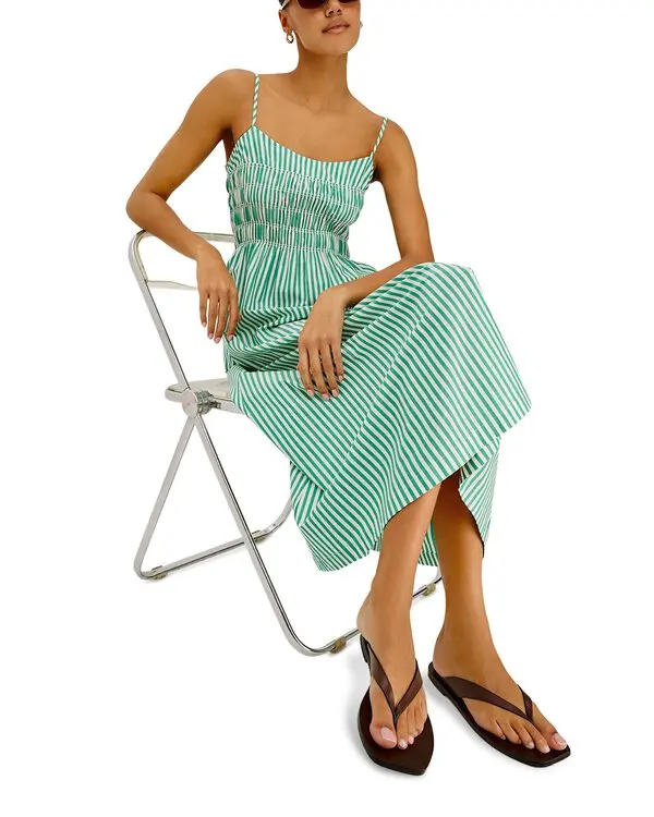 Rails Primrose Midi Dress - Emerald Stripe