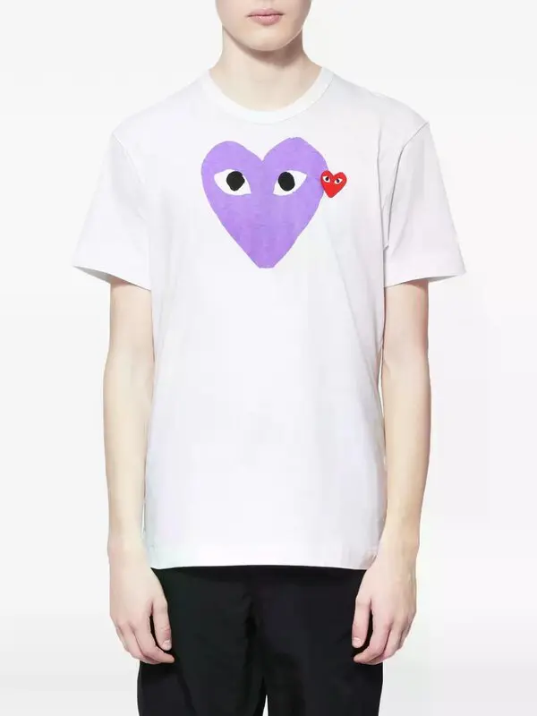 Play Comme Des Garcon Heart-graphic T-shirt