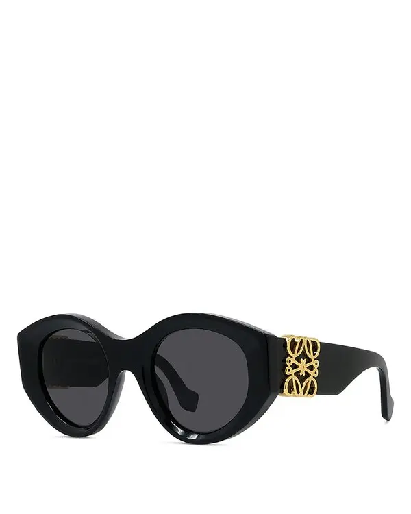 Loewe Anagram Round Sunglasses - Black/grey