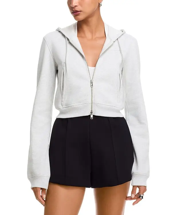 Alexander Wang Cropped Zip-up Hoodie