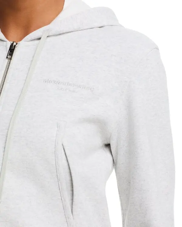 Alexander Wang Cropped Zip-up Hoodie