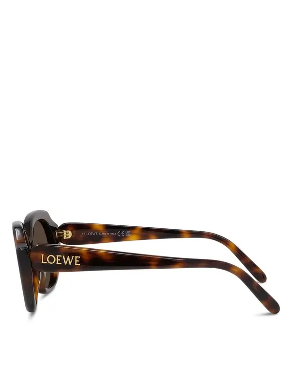Loewe Slim Geometric Sunglasses 50mm - Havana/brown