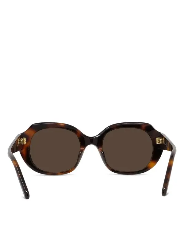 Loewe Slim Geometric Sunglasses 50mm - Havana/brown