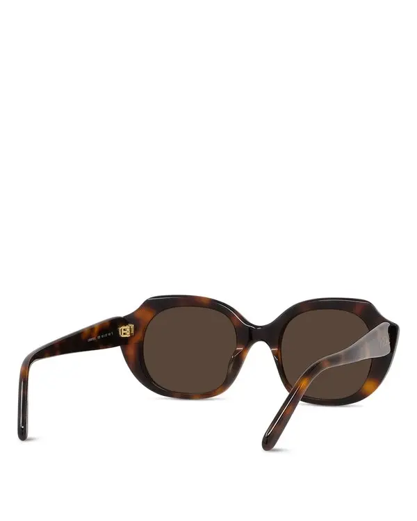 Loewe Slim Geometric Sunglasses 50mm - Havana/brown