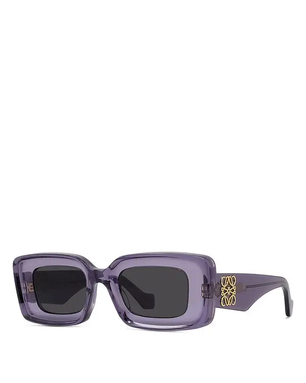 Loewe Slim Geometric Sunglasses - Violet/grey